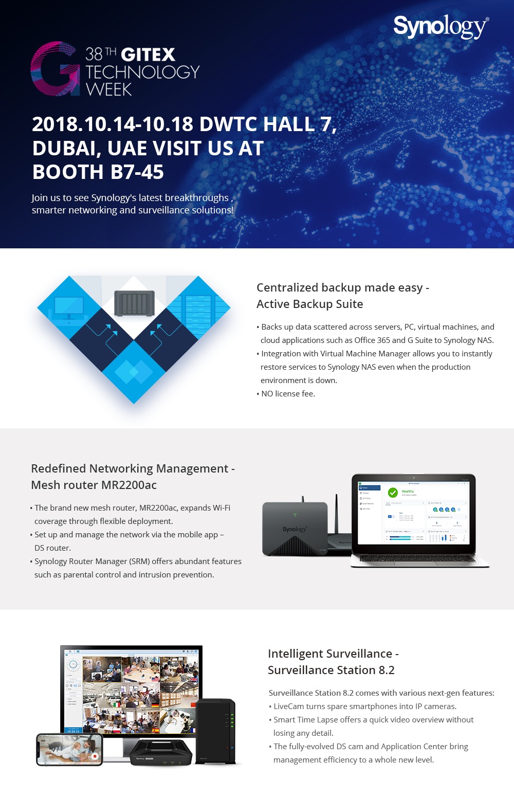 Synology GITEX 2018 Invitation - Krome Integrated Technologies